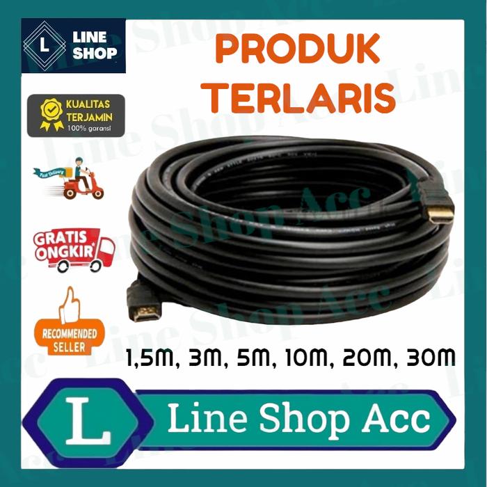 Jual Kabel HDMI To HDMI 20 Meter Hitam High Quality Male Male - 25m - Jakarta Pusat - Line Shop ...