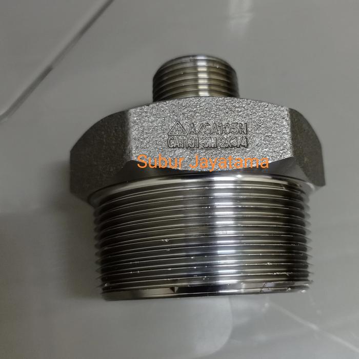 Jual Double Nepel Reducer Besi A105 3000 Psi NPT 2 x 1 " inchi ...