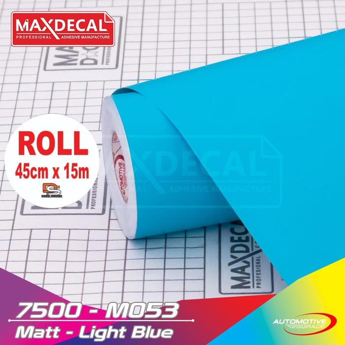 Jual ROLL Sticker Maxdecal 7500 M053 Matt Light Blue 45cm x 15m ROLL - Jakarta Barat - Detail ...