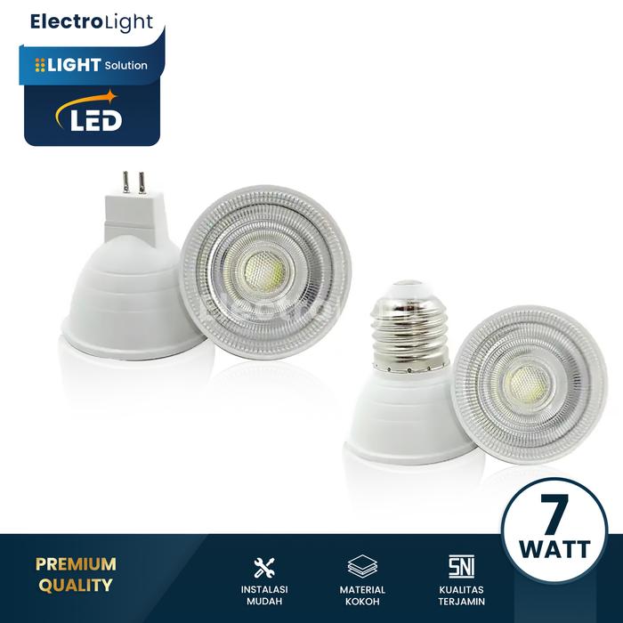 Jual Lampu bohlam sorot LED E27 7watt warm white natural bulb spotlight ...