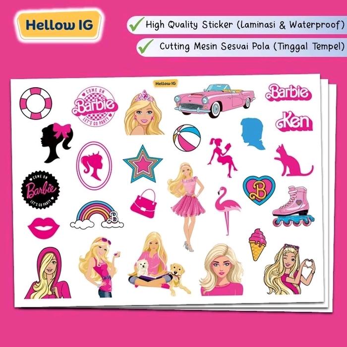 Jual STICKER BARBIE | STIKER BERBI BARBI WATERPROOF BOTOL HP ANAK ...