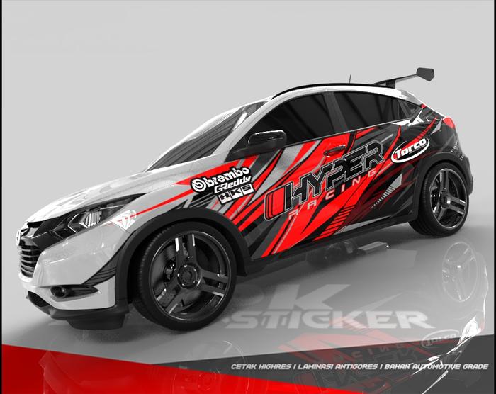 Jual STICKER VARIASI HRV HYPER RACING | Decal Sticker Mobil - Kota ...