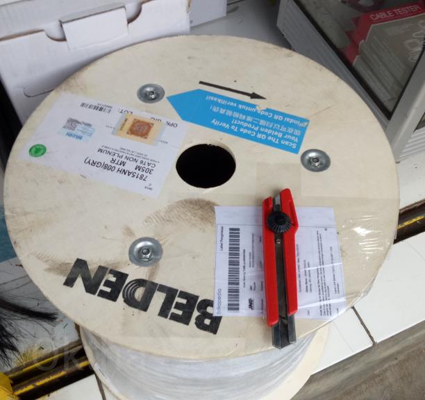 Jual 100 Meter Kabel LAN Belden Cat 6 STP 50106F panjang 100 m ...