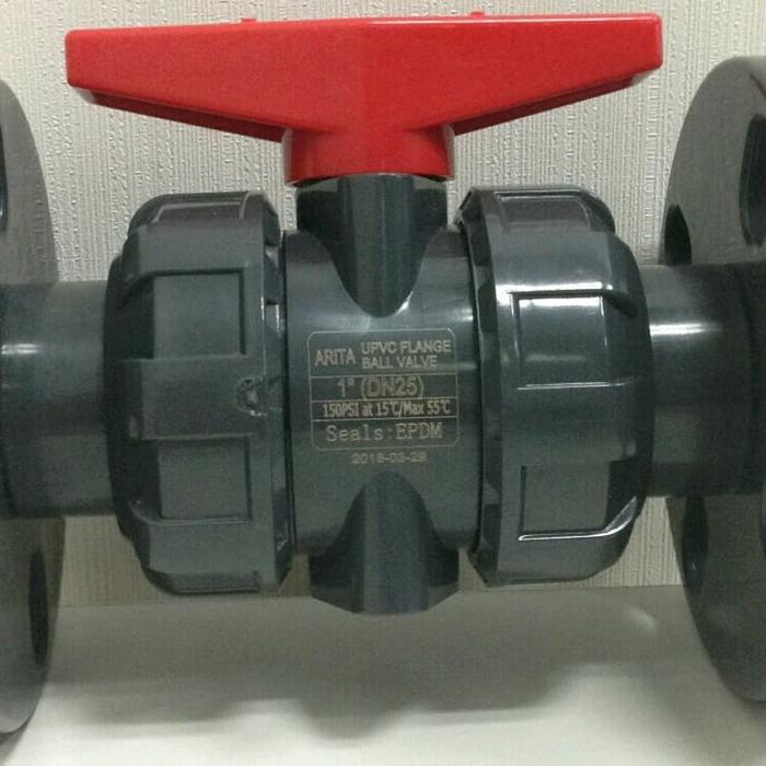 Jual True union ball valve pvc flange jis 10k 3" inch - Jakarta Barat ...