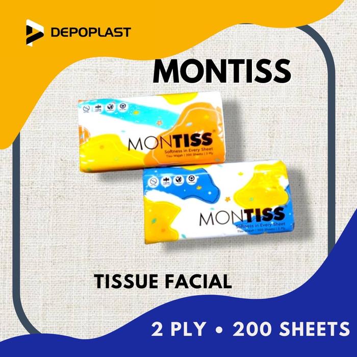 Jual Tissue Facial Montiss 200 Sheets 2 Ply (1 Dus/60 Pack) - Jakarta ...