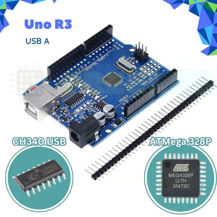 Jual ARDUINΟ Uno R3 ATMega 328P SMD dg CH340 UNO SMD + Kabel USB OEM ...