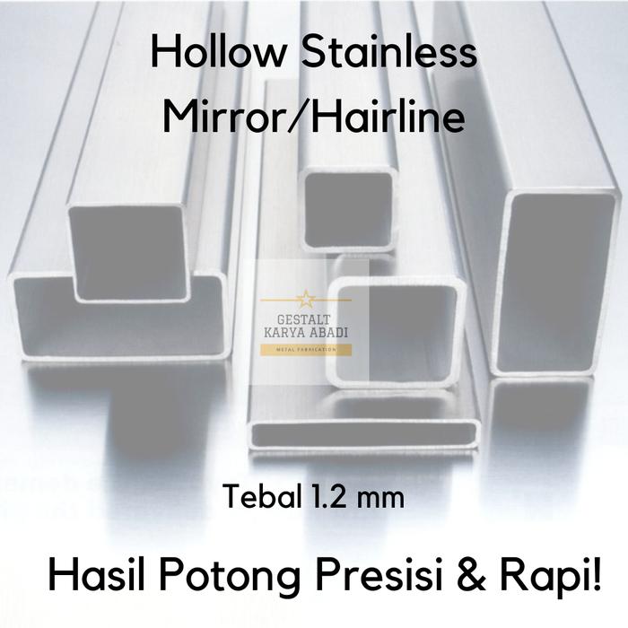 Jual Hollow Stainless 20 x 30 mm Hairline Pipa Kotak 2x3 Holo Stenlis ...