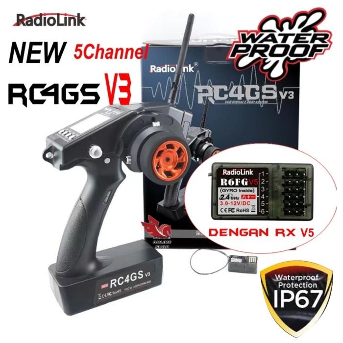 Jual RadioLink RC4GS V3 2.4GHZ 5CH Transmitter R6FG Receiver Giro ...