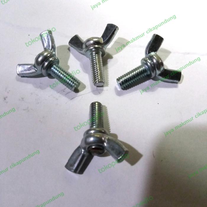 Jual wing bolt ,baut kupu- kupu m6 x 15mm - Kota Bandung - jaya makmur ...