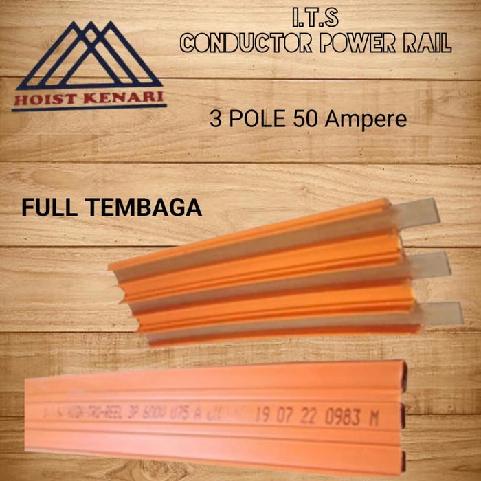 Jual Conductor Rail HOIST Kabel konduktor Power Crane 3 Pole 50 Ampere ...