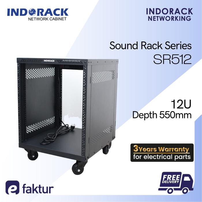 Jual INDORACK Audio Rack 12U Depth 550mm Rak Audio Sound System Mixer ...