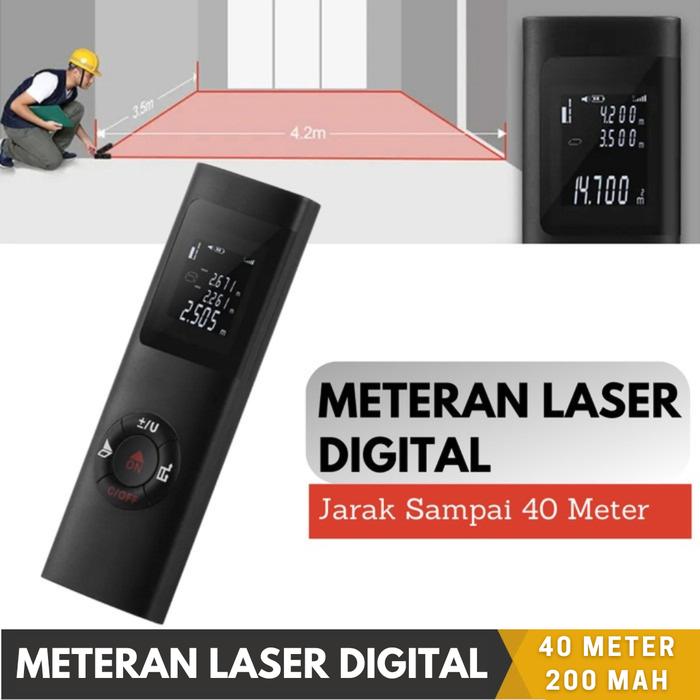 Jual Meteran Digital Laser Pengukur Jarak Laser Distance Meter Mini ...