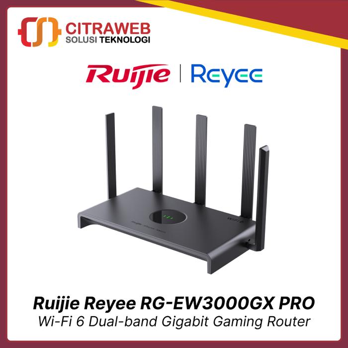 Jual Ruijie RG-EW3000GX PRO WiFi 6 Dual Band Gigabit Gaming Router ...