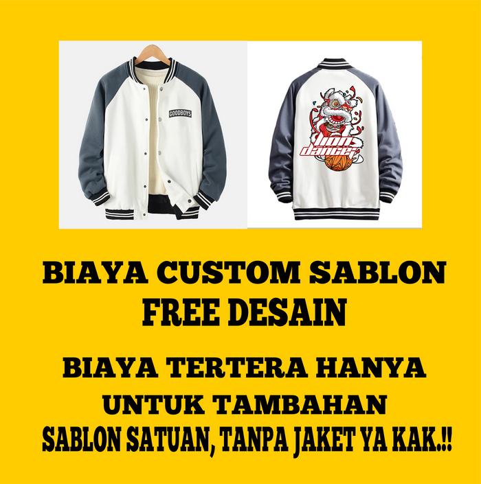 Jual JAKET VARSITY BASEBALL CUSTOM SABLON DAN WARNA READY SIZE JUMBO ...