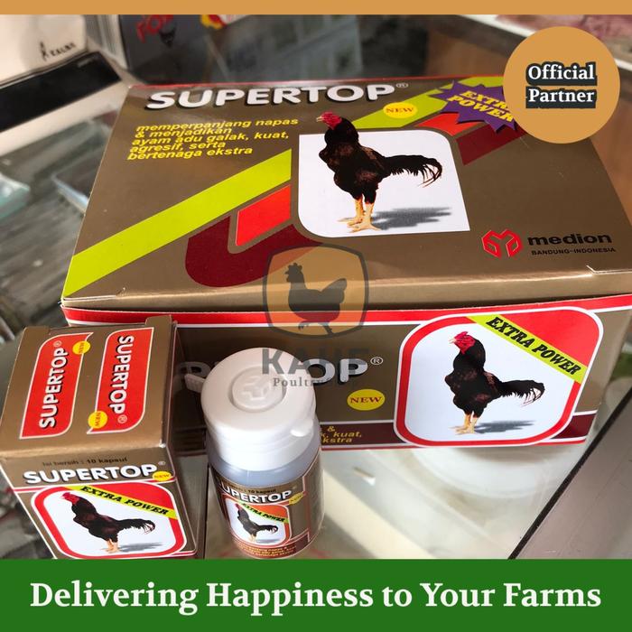 Jual Super Top 1 Box 12 Botol 10 Kapsul Suplemen Ayam Aduan Jago ...