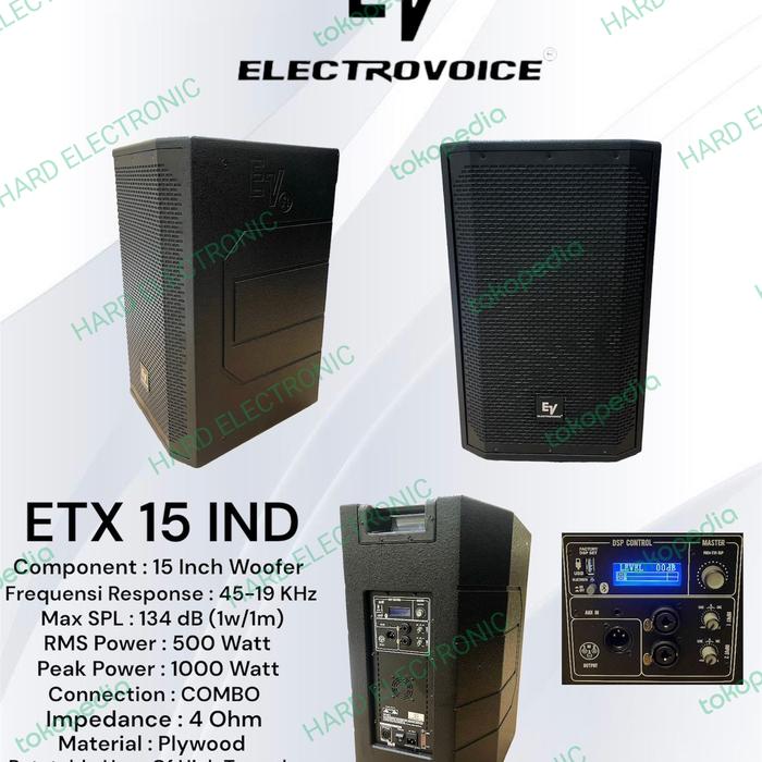 Jual SPEAKER AKTIVE EV ELECTROVOICE ETX-15 IND / ETX 15 IND ORIGINAL ...