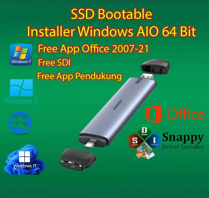 Jual SSD Bootable Install Ulang Multi OS M.2 SATA To USB 3.1 / USB C ...