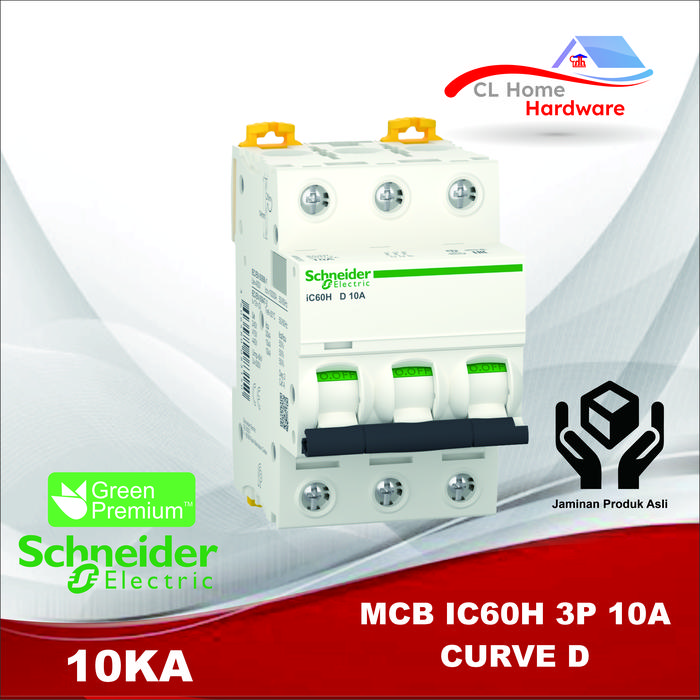 Jual MCB iC60H kurva D SCHNEIDER 3PHASE 10A/16A/20A/25A/32A/40A - 32A - Jakarta Barat - CL home ...