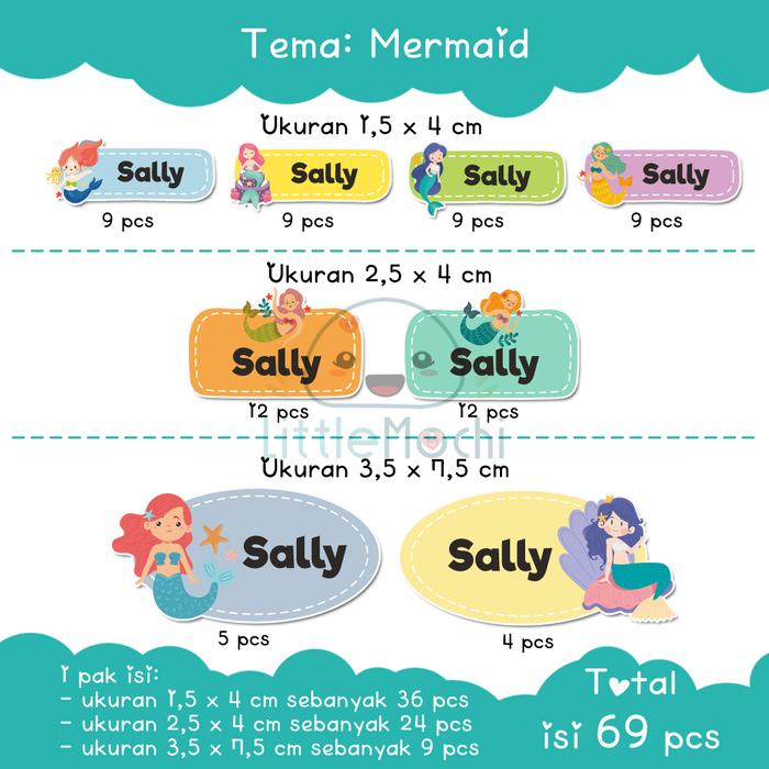 Jual Sticker label nama anak custom / Stiker nama anak / stiker nama ...