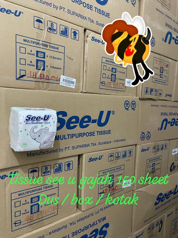 Jual TISSUE SEE U GAJAH 1 DUS KOTAK BOX Multipurpos Pop Up See-U -ISI ...