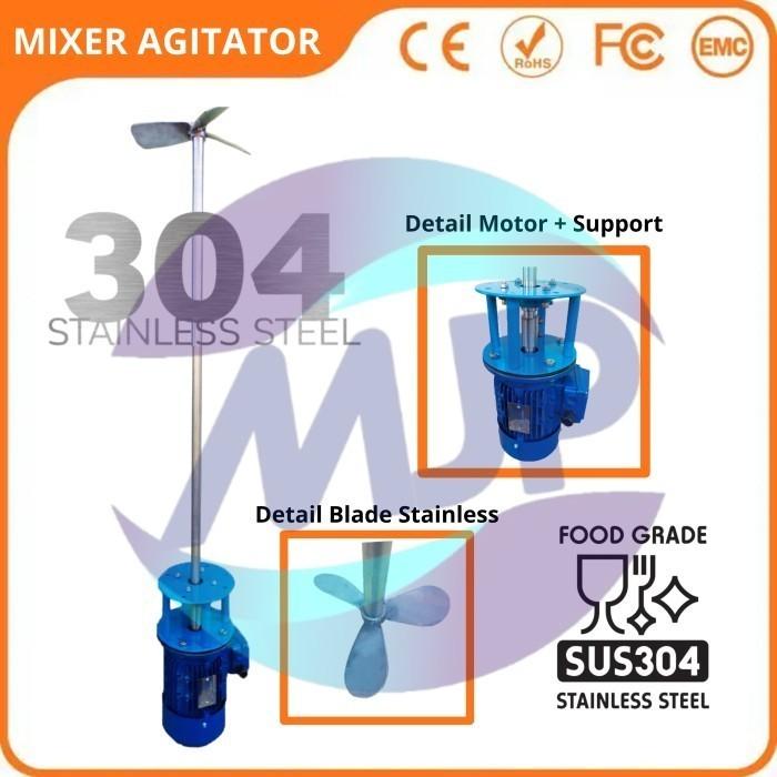 Jual Agitator Mixer Kimia/Pengaduk Cat SS304 0.75KW/1HP 380V 4P Direct ...