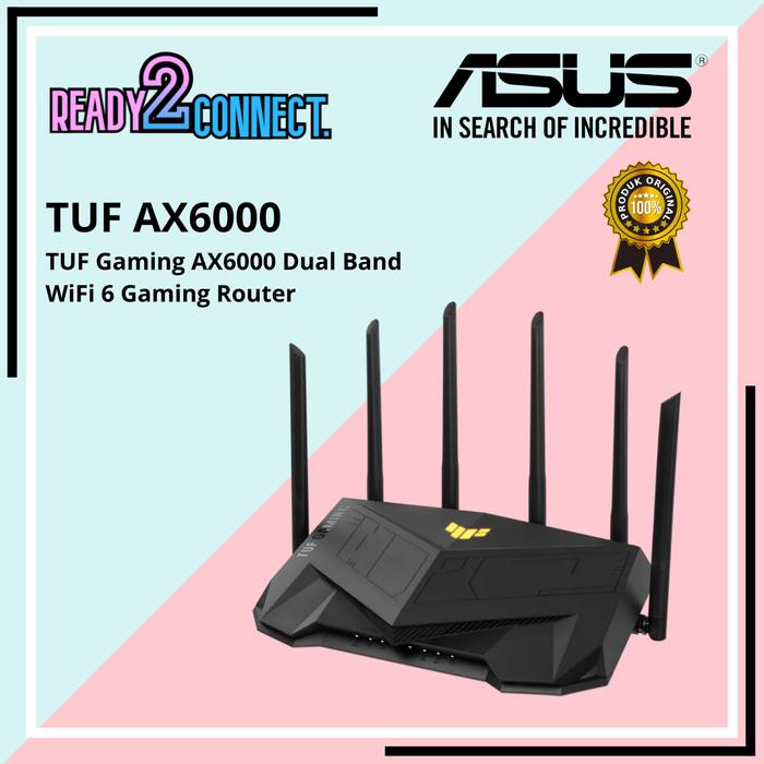 Jual ASUS TUF-AX6000 TUF Gaming AX6000 Dual Band WiFi 6 Gaming Router ...