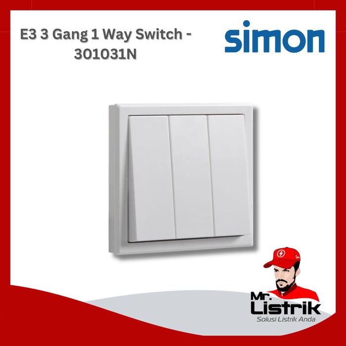 Promo Saklar Engkel Simon E3 3 Gang 1 Way Switch - 301031N - Jakarta ...