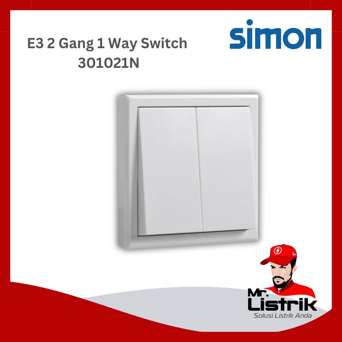 Promo Saklar Engkel Simon E3 2 Gang 1 Way Switch - 301021N - Jakarta ...