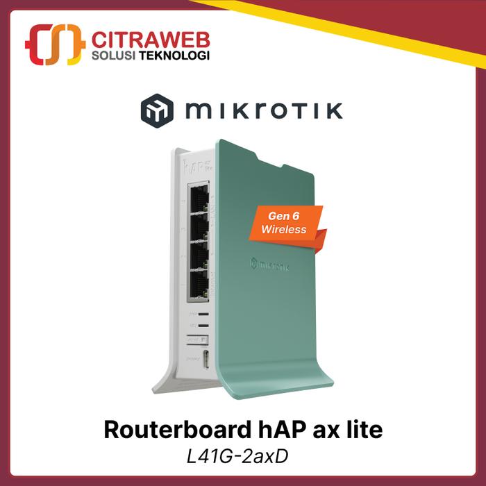 Jual Mikrotik hAP ax lite L41G-2axD Router Wireless WiFi 6 - Kab. Sleman - Citraweb | Tokopedia