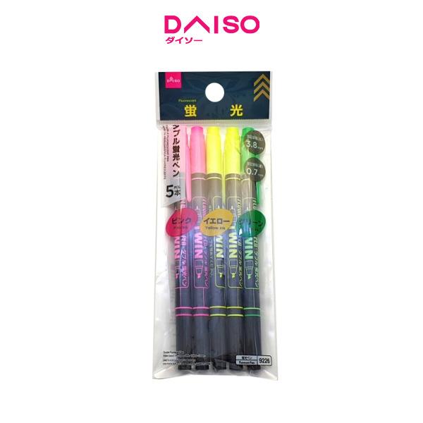 Jual Daiso Double Fluorescent Pen Water-based Ink - 5 pcs - Pink ...