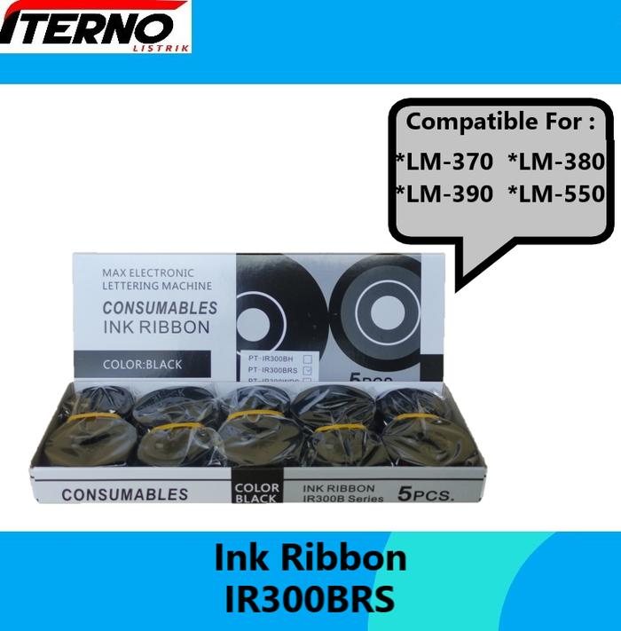 Jual Ink Ribbon Compatible LM-IR300B Max Letatwin LM370A 380 390 Pita ...