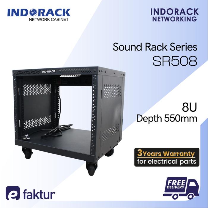 Jual INDORACK Audio Rack 8U Depth 550mm Rack Audio Sound System Mixer ...