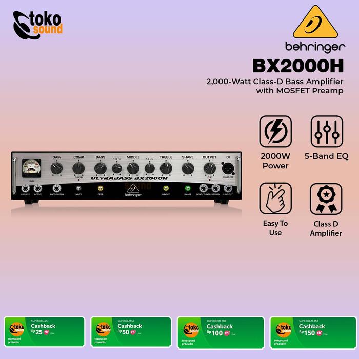 Jual Behringer BX2000H - Ultrabass Bass Head Amplifier - Jakarta Barat - tokosound proaudio ...