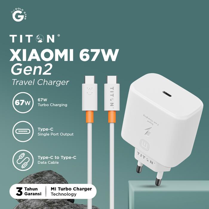 Promo Titon Kepala Charger 67W Original Turbo Charging TYPEC TO TYPE-C - Kota Surabaya - Gold ...