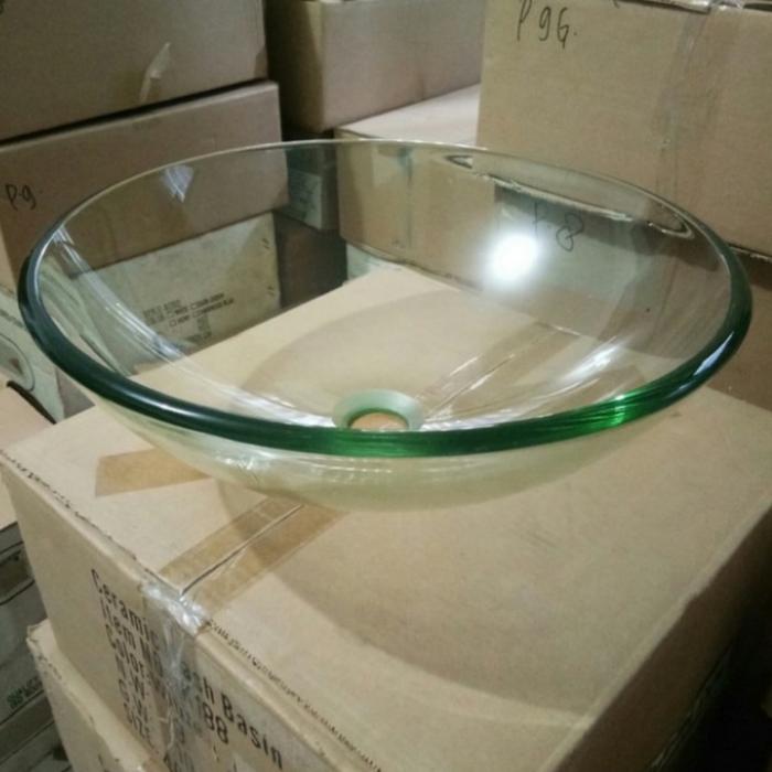 Jual wastafel kaca tempered glass bening - Bulat - Kota Bandung ...