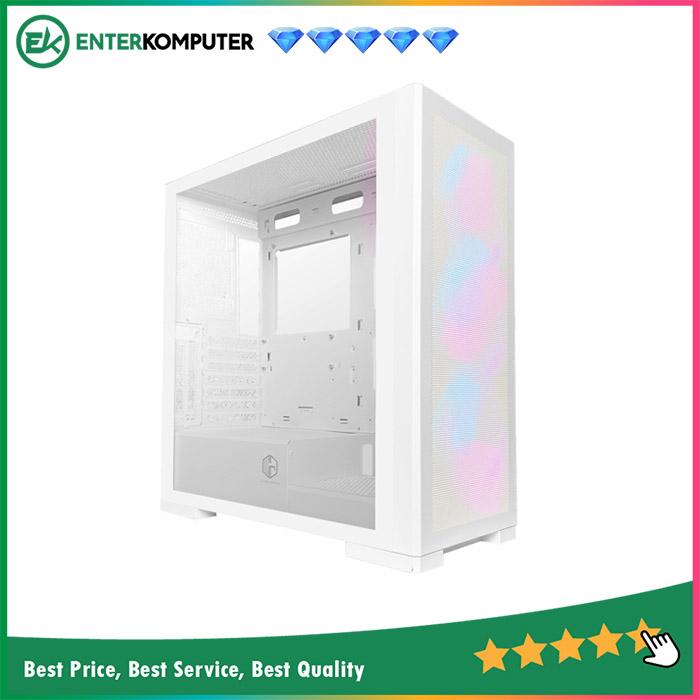 Promo Casing CUBE GAMING PREMIUM ARMOUR WHITE - ATX Gaming Case - Front Mesh Cicil 0% 3x ...