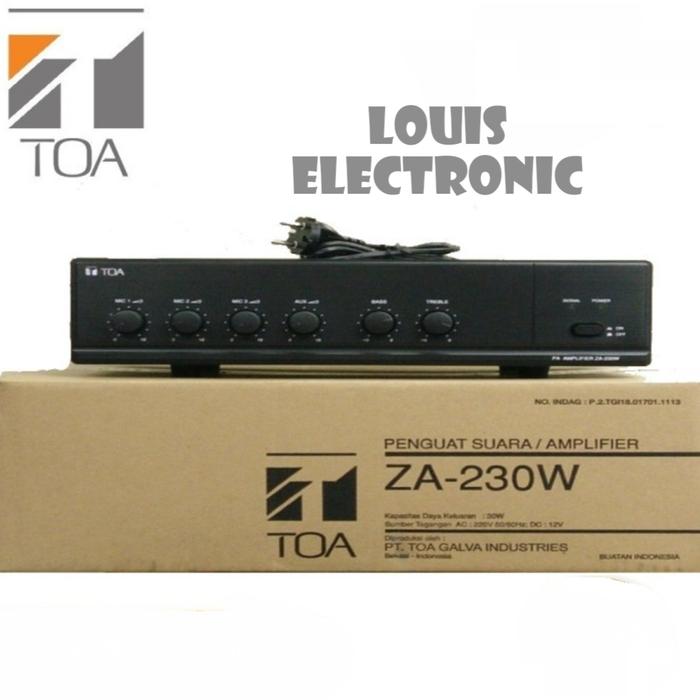 Jual AMPLIFIER TOA ZA-230W ZA230 W ZA230W POWER AMPLI TOA 30 WATT ORIGINAL - Kota Medan - LOUIS ...