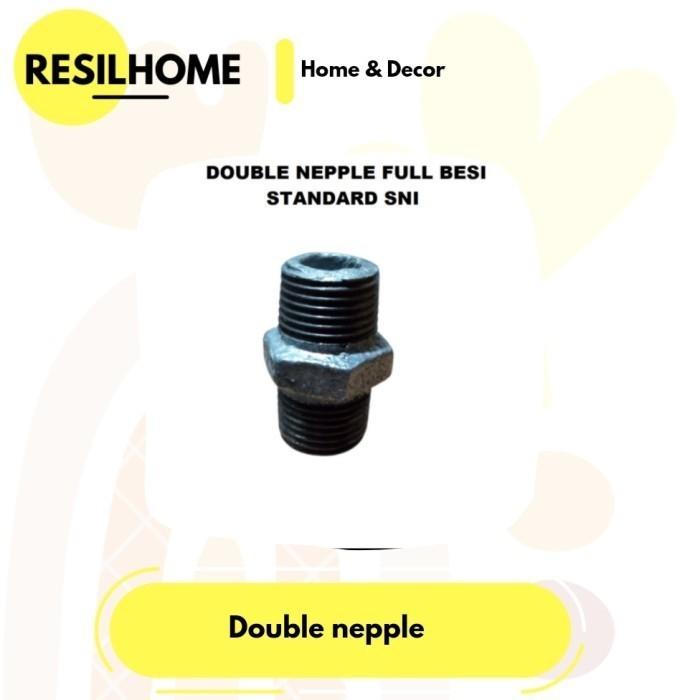 Jual sambungan pipa ukuran 1/2 inch neple fitting drat luar niple ...