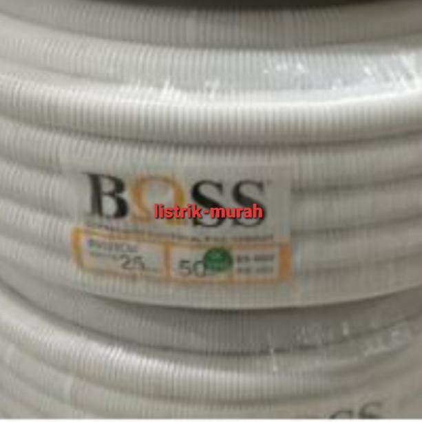Jual Boss Flexibel Selang Conduit 25mm Putih 50M 50Meter 50 Meter PVC ...