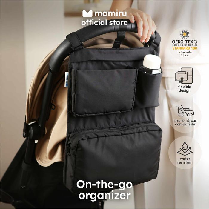 Promo Mamiru On-The-Go Organizer / Baby Stroller Organizer - Black ...