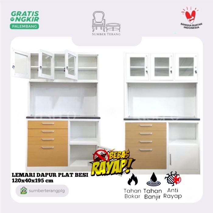 Jual Lemari Dapur Plat Besi Kitchen Set Rak Piring Dapur Kabinet ...