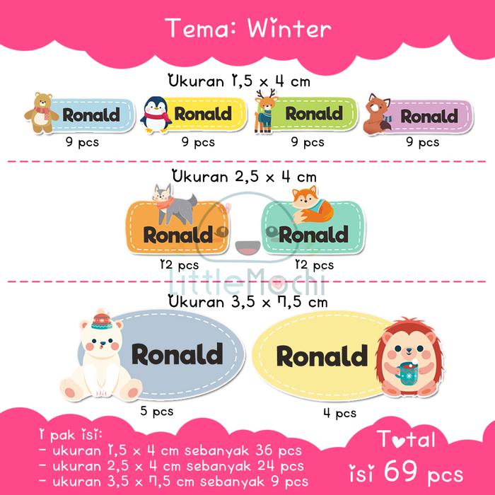 Jual Sticker label nama anak custom / Stiker nama anak / stiker nama ...
