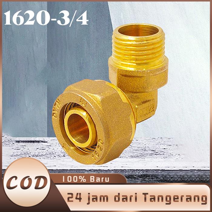 Jual Elbow 1/2 X 3/4 Inch Knee Kuningan Frap Knee Sambungan Pipa Air Panas - Kota Tangerang ...