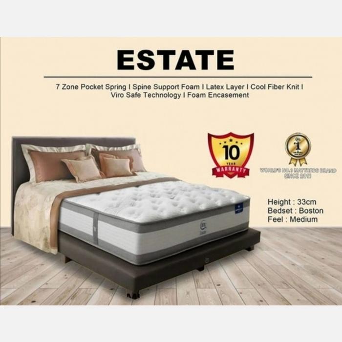 Jual SERTA KASUR SPRING BED ESTATE (Full Set) - UKURAN 160x200 - Kota ...