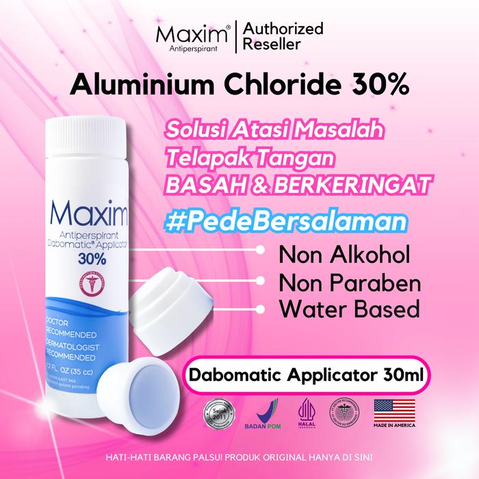 Jual Maxim Antiperspirant Deodorant Roll On dan Spray - DABO30% 30ml ...