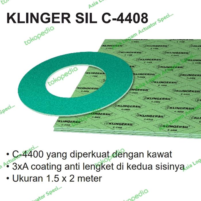Jual gasket sheet klingersil 6mm C4408 packing klinger non asbestos ...