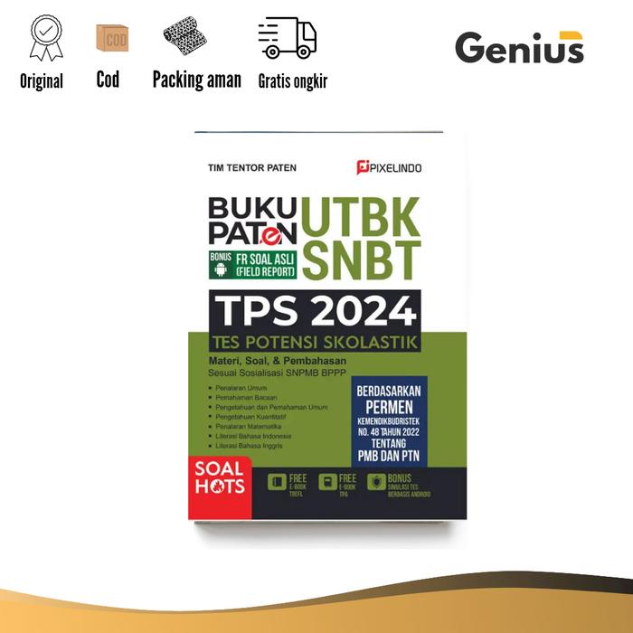 Jual Buku Paten UTBK SNBT TPS 2024 - Kab. Bogor - Buku Genius | Tokopedia