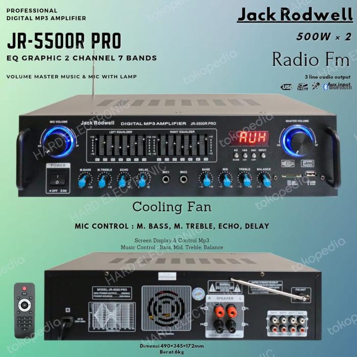Jual Amplifier Jack Rodwell JR-5500 PRO / JR 5500 Bluetooth USB Original - Jakarta Barat - NEW ...