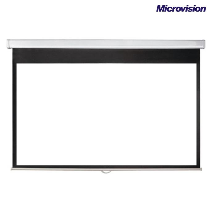 Jual Microvision Manual Wall Screen LCD Proyektor 70" (178 x 178 ...