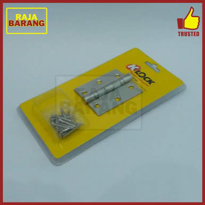 Jual K-Lock Klock K Lock Engsel Pintu Door Hinge 3 inch x 2.5 inch x 2 ...